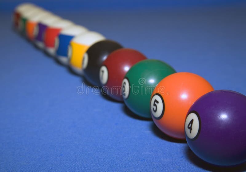 Billiard Balls in Line stock photo. Image of numbers, table - 5961692