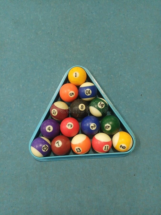 Billiard Balls Neatly Arranged. Stock Image - Image of games, blur ...
