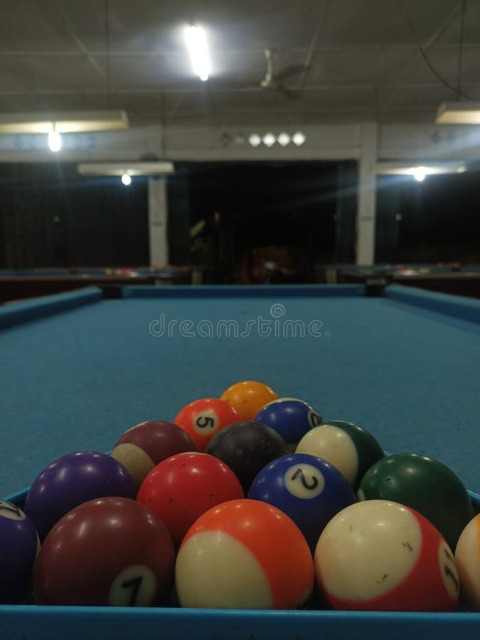 Billiard Balls Neatly Arranged. Stock Photo - Image of camera, sports ...