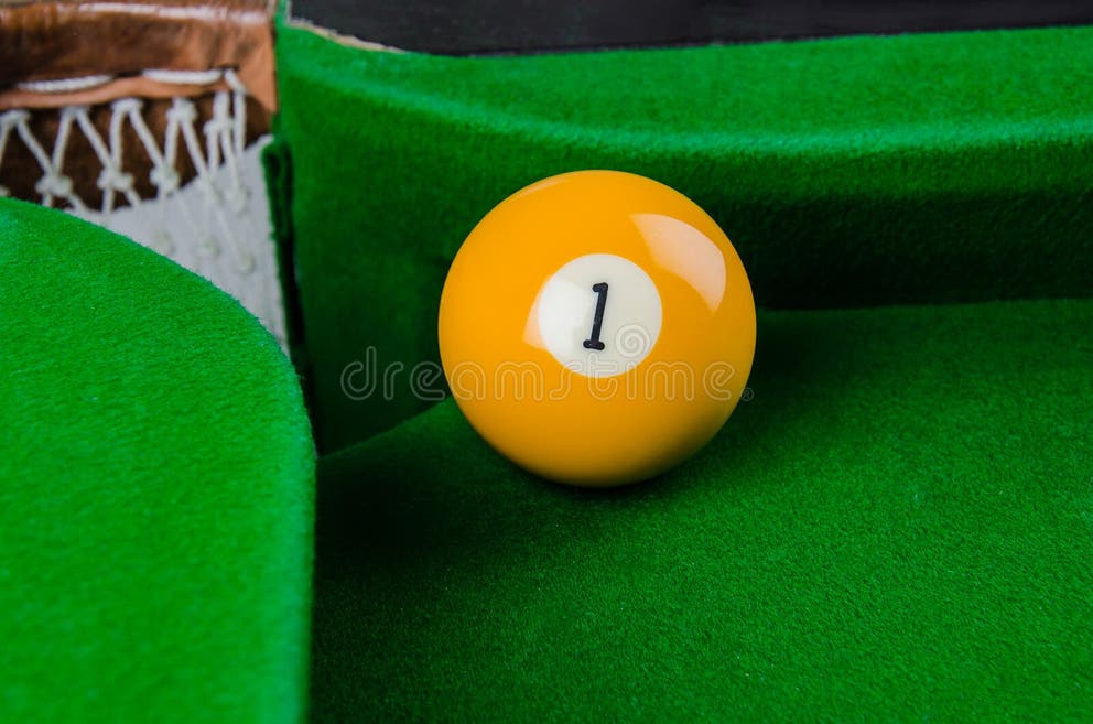 Billiard Balls Number 1 is Going To Fall Stock Image - Image of ...