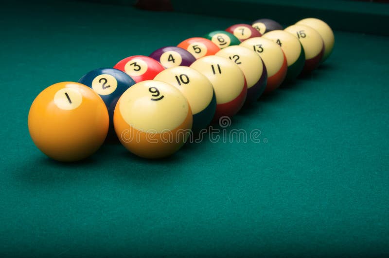 Billiard Balls in Numerical Order Stock Photo - Image of group ...