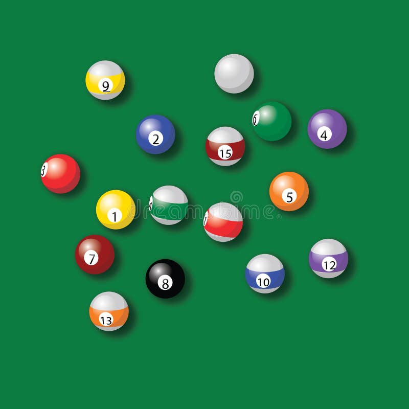 Billiard Balls - Pool, Billiard Cue Placed in Triangular. Stock Image ...