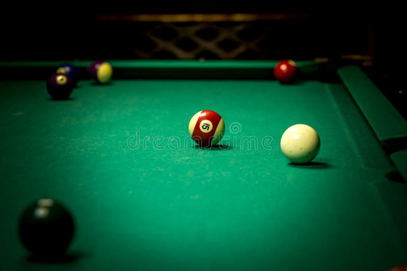 Billiard Balls - Pool, Billiard Cue Placed in Triangular. Stock Image ...