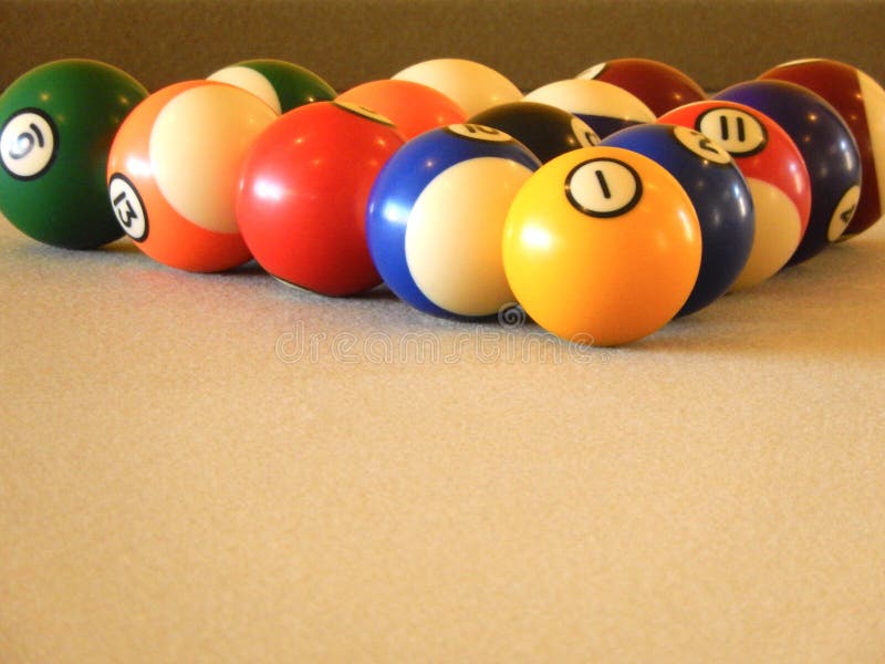 Billiard Balls in a Pool Table Stock Photo - Image of balls, spotted ...