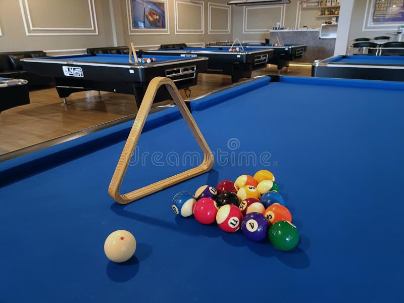 Billiard Balls on Pool Table Stock Photo - Image of plastic, billiard ...