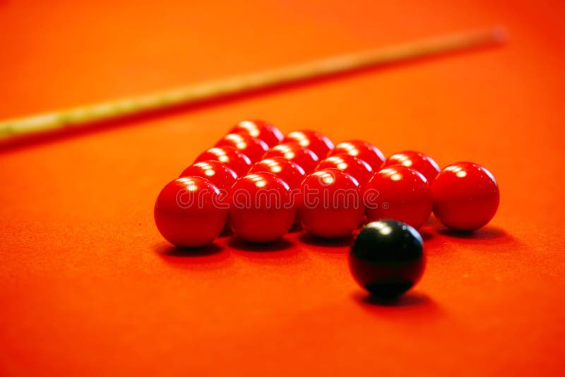 Billiard Balls on a Red Cloth Stock Image - Image of sphere, shiny ...