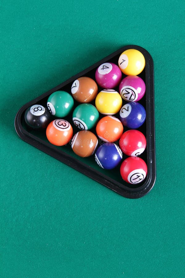 Billiard balls on table stock photo. Image of beginning - 23870624