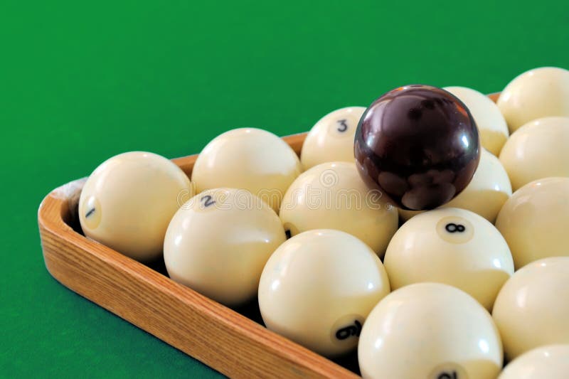 Billiard Balls in a Green Pool Table with Palette Color Swatches Stock ...