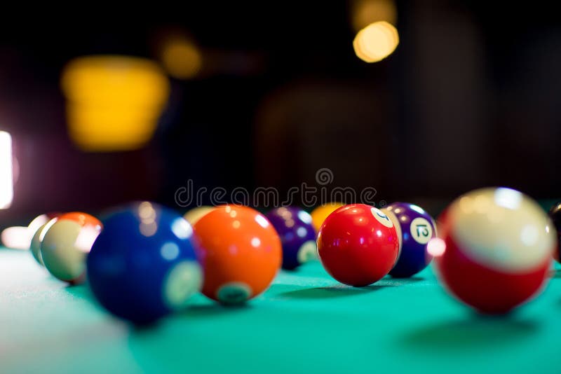 Billiard Balls on the Table Stock Image - Image of socializing, play ...
