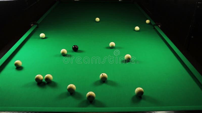 Billiard Balls Triangle during the Break Shot Stock Video - Video of ...
