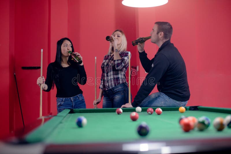 Billiard and beer stock photo. Image of solid, leisure - 111937762