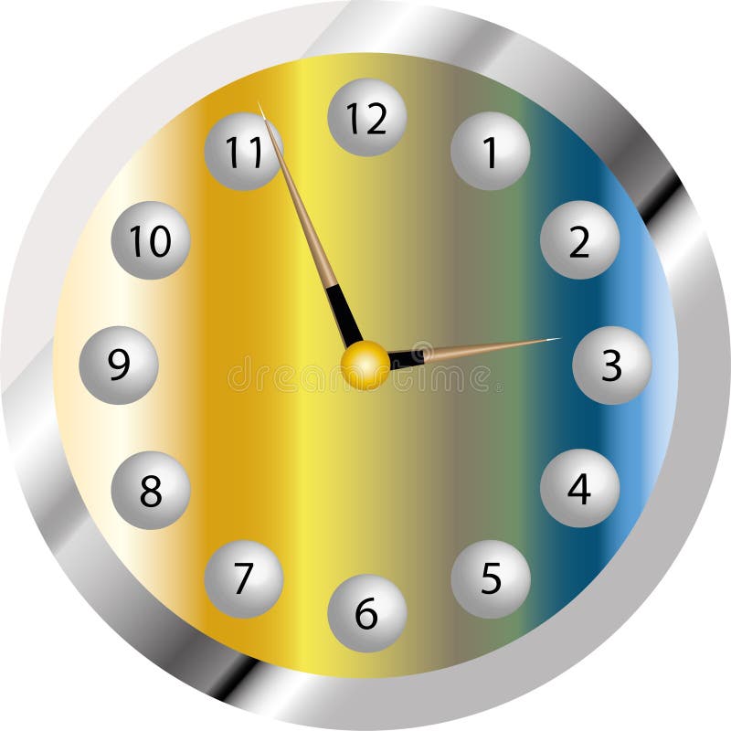 Billiard clock 1 stock vector. Illustration of abstract - 196256919