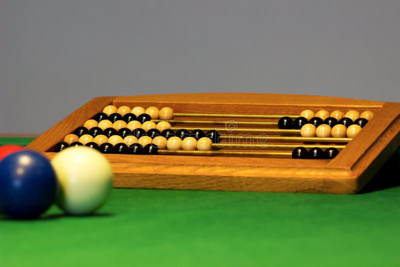 Billiard Counter Points on a Table Stock Image - Image of counter, blue ...