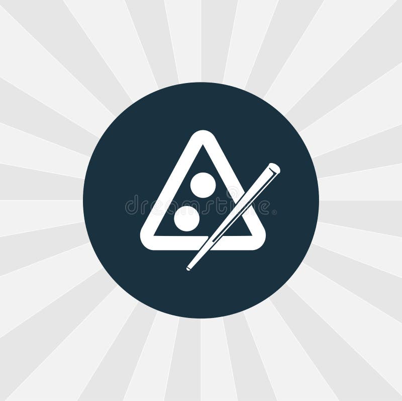 Billiard Cues and Triangle Isolated Icon. Sport Design Element Stock ...