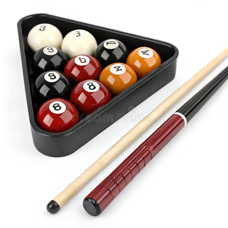 Billiard 3D Icon, Pool Game Symbol Isolated on White Background Stock ...