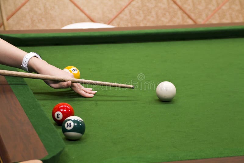 Billiard game stock image. Image of indoors, ball, young - 15811623