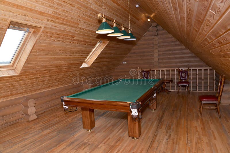 Mansard Floor of a Mansion with a Roof from a Metal Tile Stock Photo ...