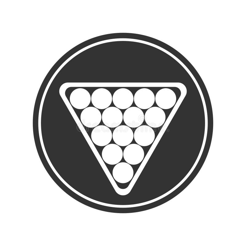 Billiard Balls Sign in the Circle Stock Vector - Illustration of game ...