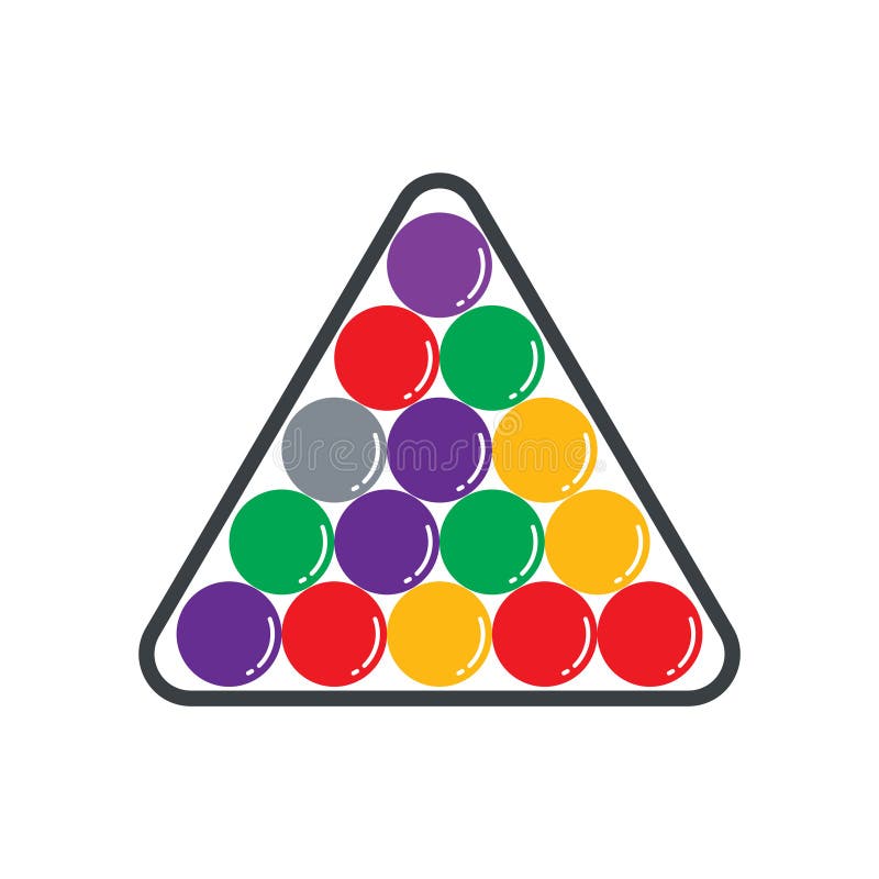 The Billiard Icon on White Background. Game Symbol. Crossed Billiard ...