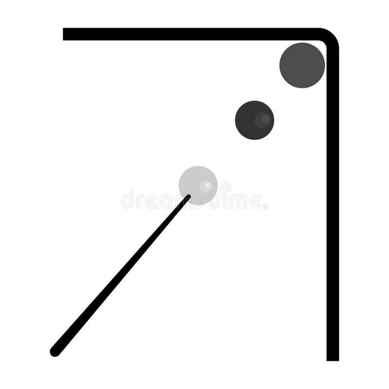 The Billiard Icon on White Background. Game Symbol. Crossed Billiard ...