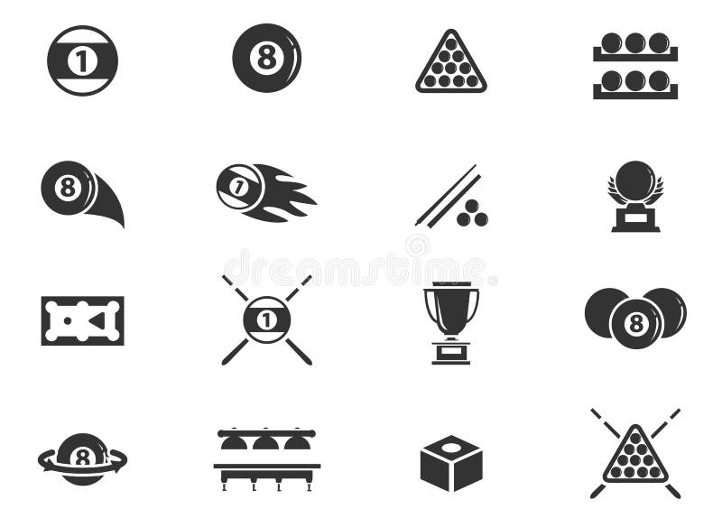 Billiard icons set stock vector. Illustration of sport - 66099533