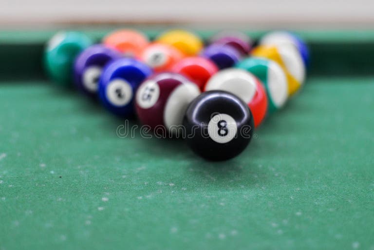 Billiard or Pool Colored Balls on a Table Stock Image - Image of ...