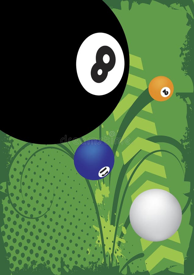 Billiard poster stock vector. Illustration of break, eight - 46516724
