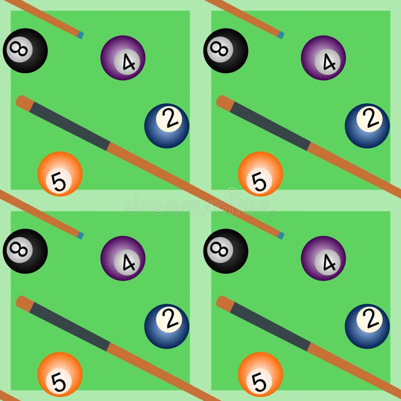 Billiard Seamless Background Design Stock Illustration - Illustration ...