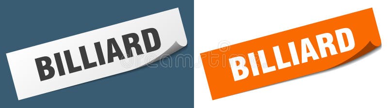 Billiard Sticker. Billiard Sign Set Stock Vector - Illustration of ...