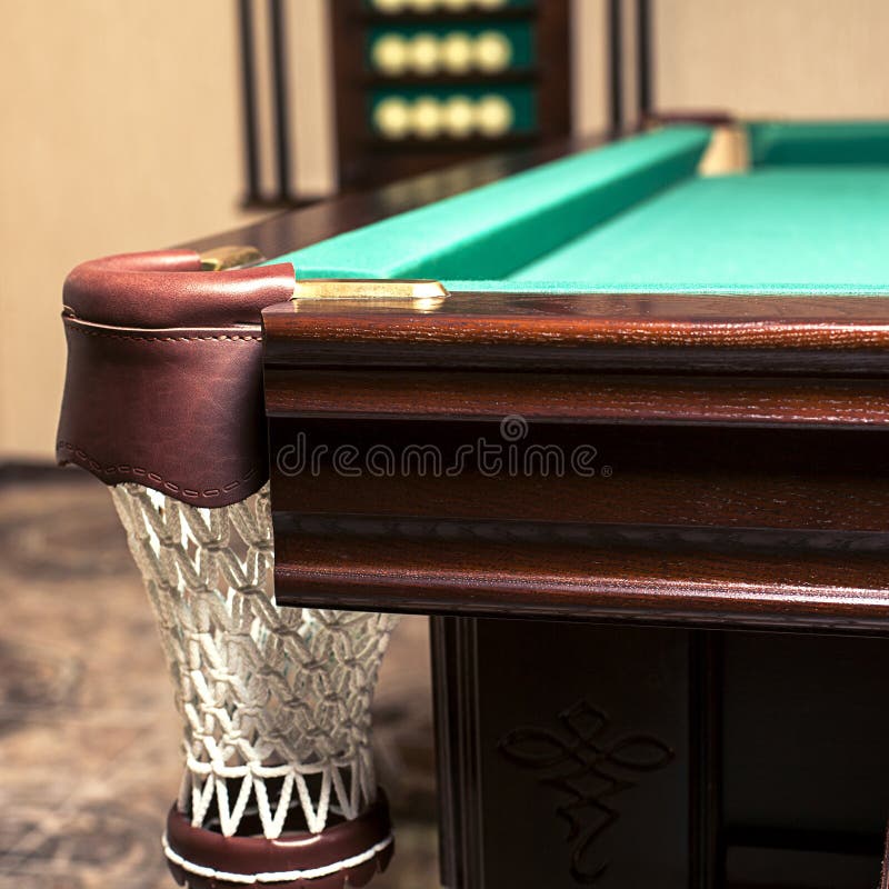 Billiard on Table. Cue and Balls Stock Image - Image of hobby ...