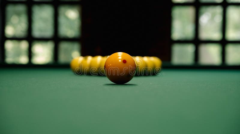 Billiard Table with Billiard Balls Close Up.Billiard Balls in a Pool ...