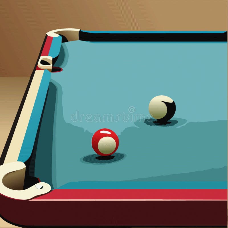 Billiard Table with Balls Vector Illustration Stock Vector ...
