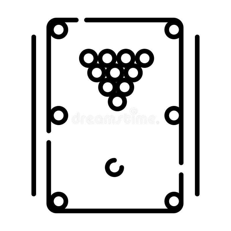 Billiard Table Icon. Game Symbol Stock Illustration - Illustration of ...
