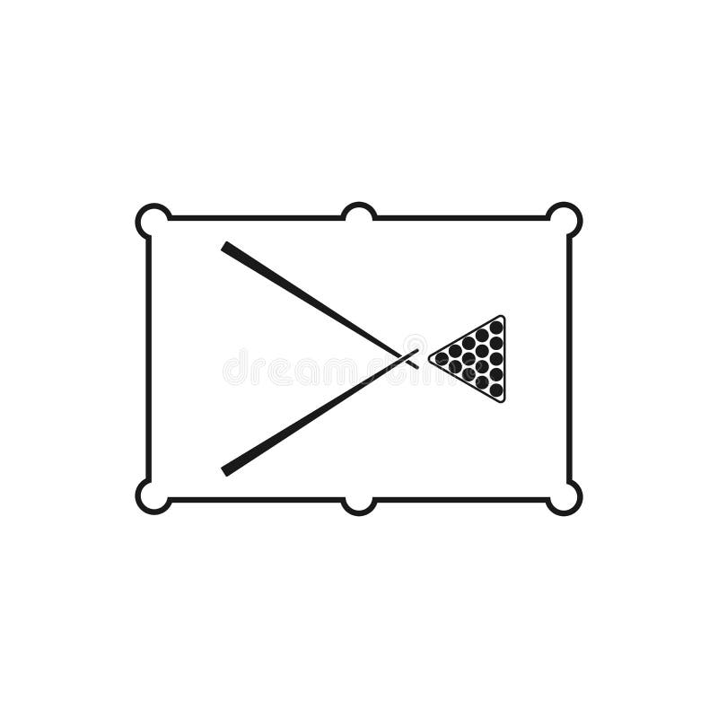 The Billiard Table Icon. Game Symbol Stock Vector - Illustration of ...