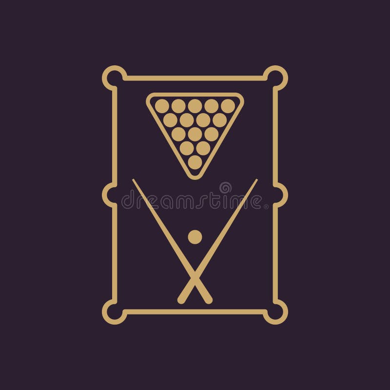 The Billiard Table Icon. Game Symbol Stock Vector - Illustration of ...