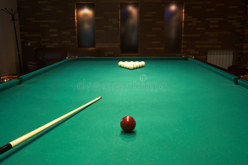 Billiard Table in a Night Club Stock Photo - Image of cafeteria, party ...