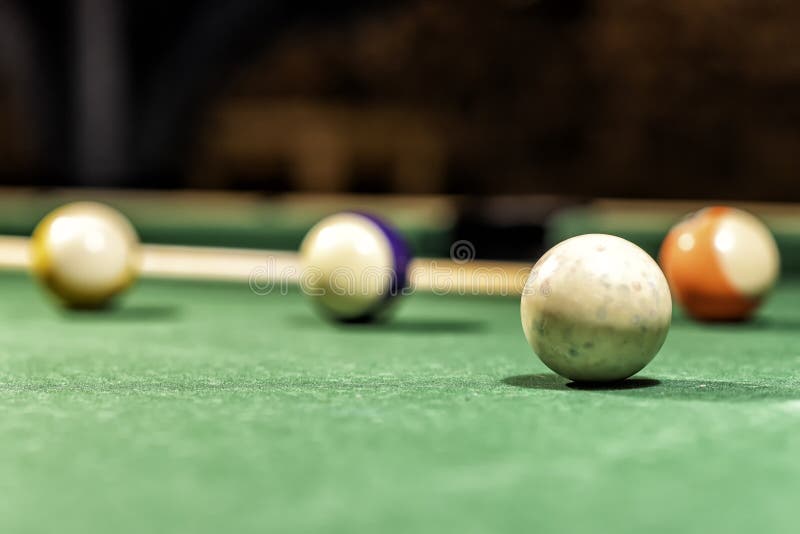 Billiard Table in an Old Castle with Billiard Balls Stock Image - Image of rack, game: 287350567