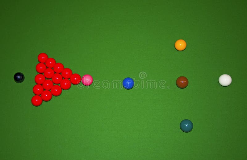 On a Billiard Table Stand with Coloured Glasses of Alcohol. Stock Image ...
