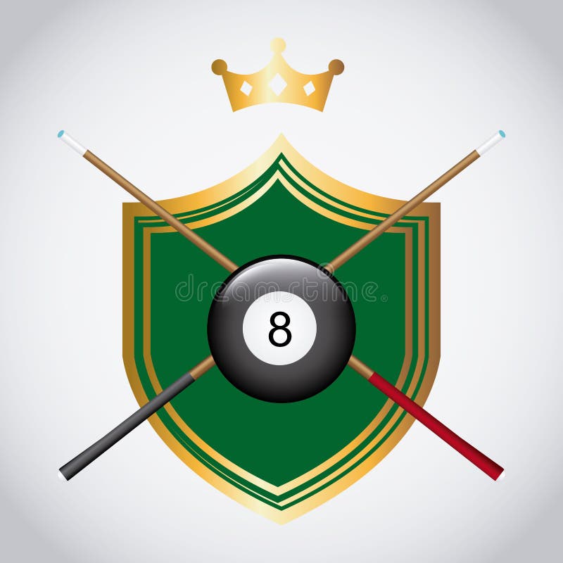 Billiard trophy cup stock vector. Illustration of laurel - 44816475