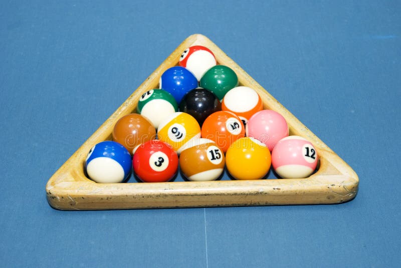 Red Snooker Balls in Triangle Stock Photo - Image of snooker, balls ...