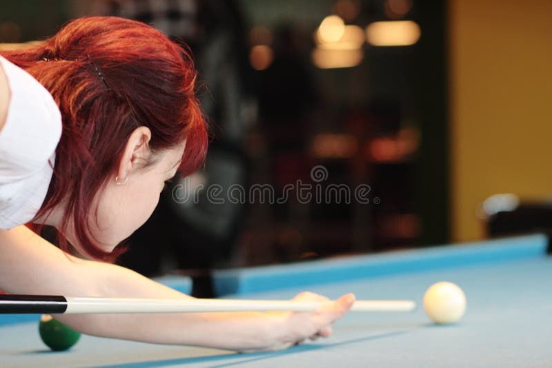Let s play billiards! stock photo. Image of girl, splendour - 17213978