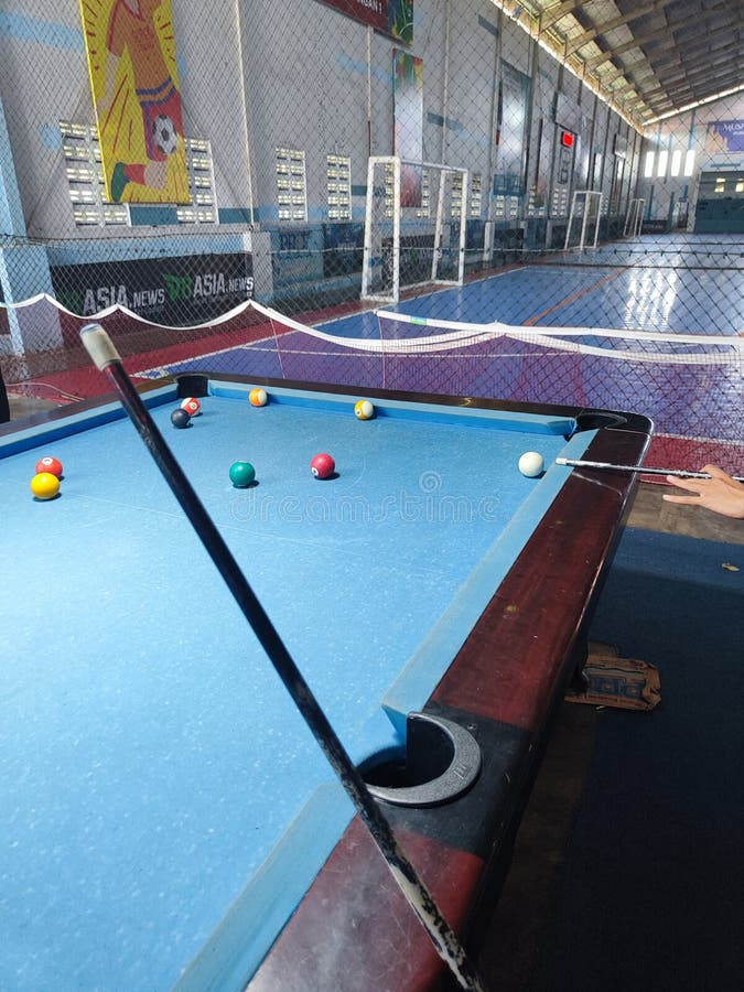 Billiards Balls Scatter and a Pool Stick Editorial Photo - Image of ...