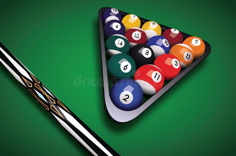 Billiards balls triangle stock illustration. Illustration of equipment ...