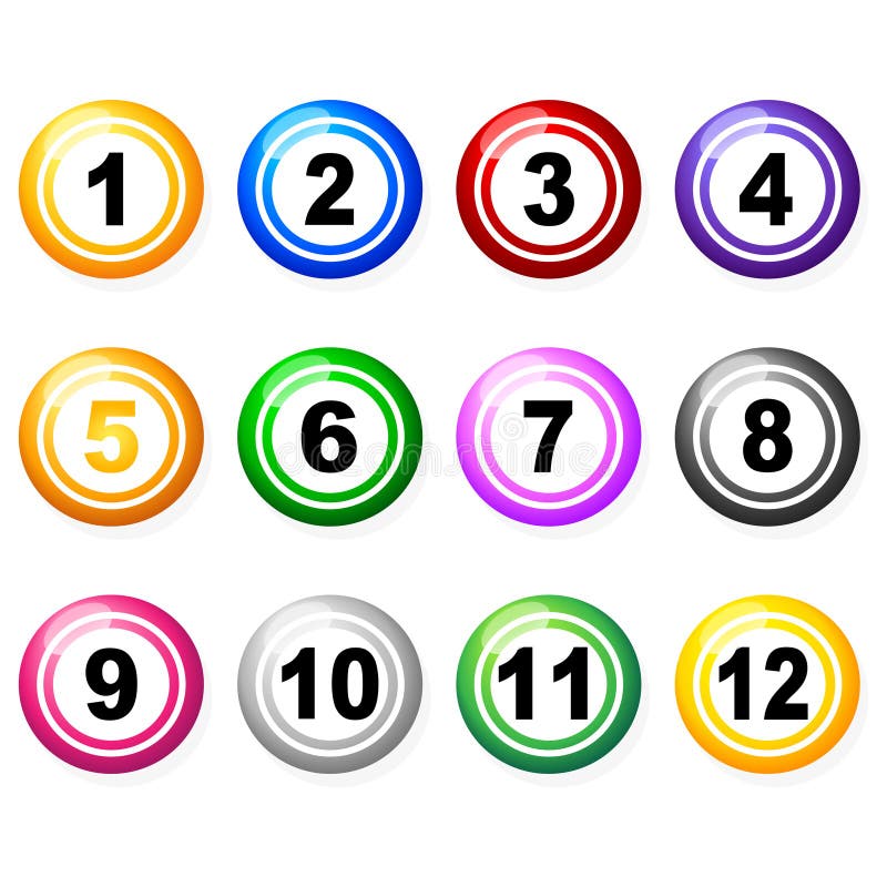 Billiards, Billiard Balls with Numbers Collection. Vector Illustration ...