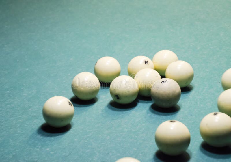Billiards, Billiard Table. Balls on the Billiard Table. Stock Photo ...