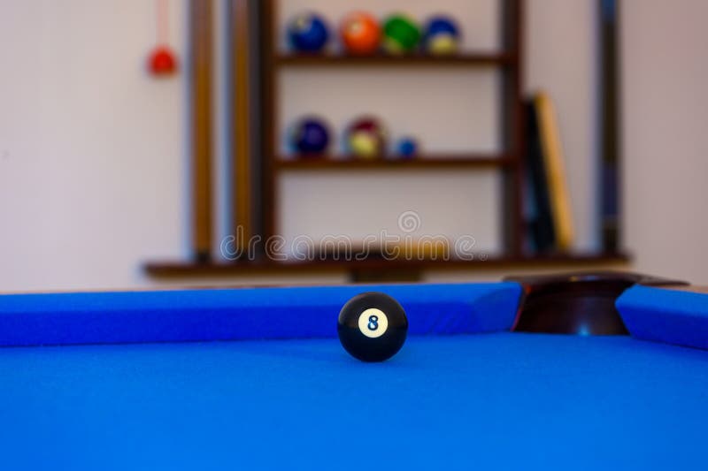 Billiards on a blue table. stock image. Image of play - 349420409
