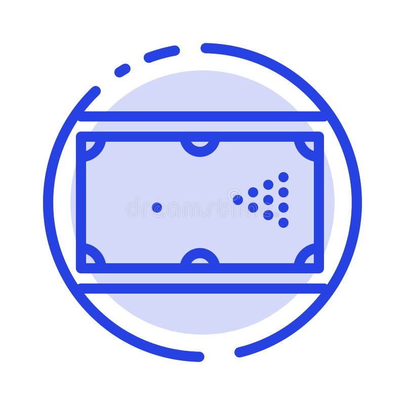 Billiards, Cue, Game, Pocket, Pool Blue Dotted Line Line Icon Stock ...