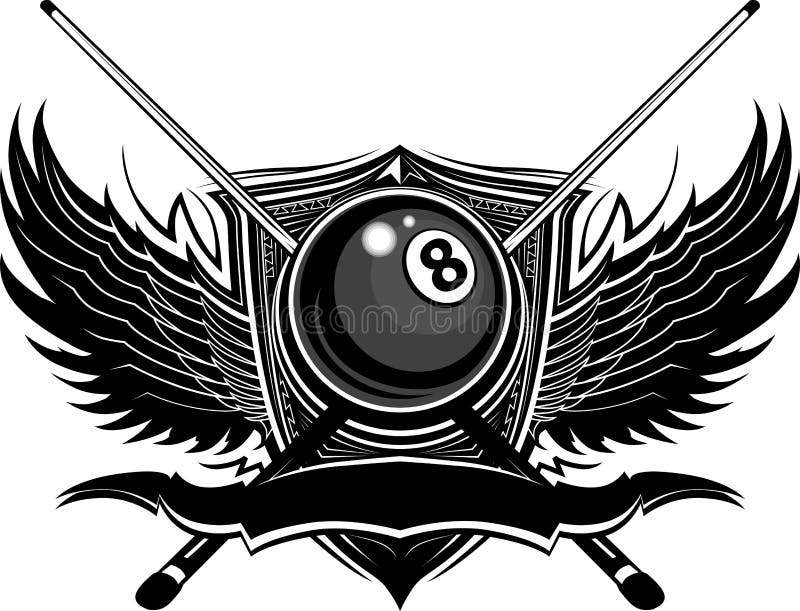 Eight Ball Face Vector Image Stock Vector - Illustration of billiards ...