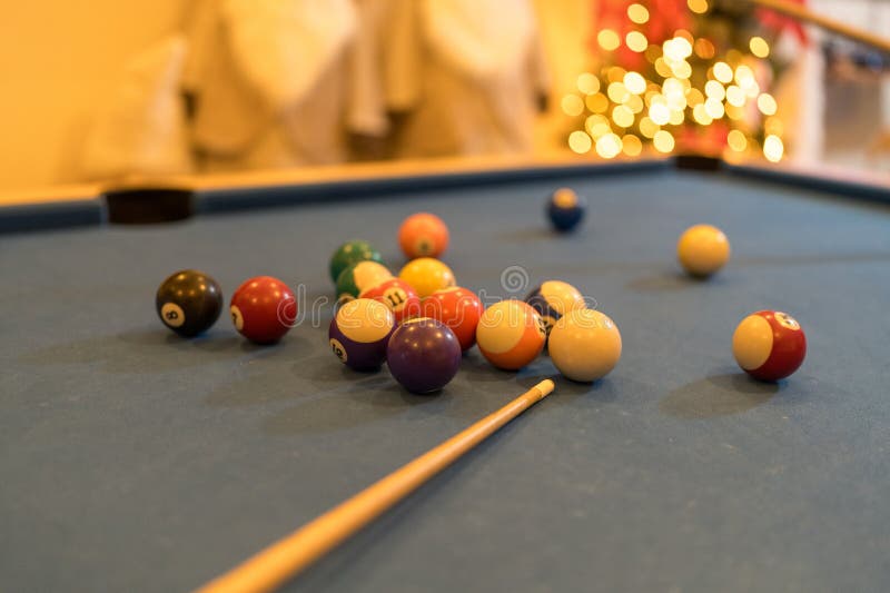Billiards Game on a Pool Table Stock Photo - Image of element, skill ...
