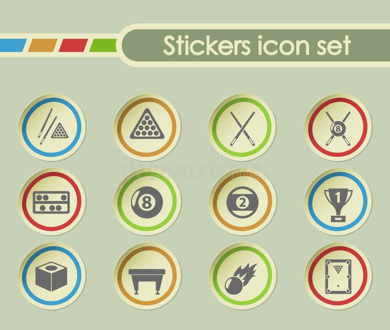 Billiards Label Set Stock Illustrations – 172 Billiards Label Set Stock ...